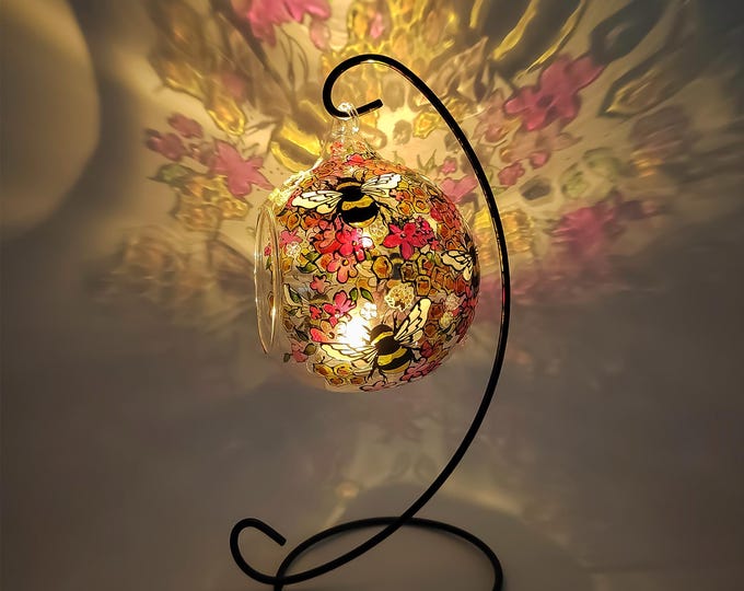 Extra Large Honey Bee/floral Utensil Holder, Honey Bee Caddy, Honey Bee ...