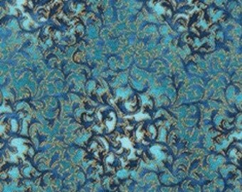 Blue Metallic Fabric | Etsy