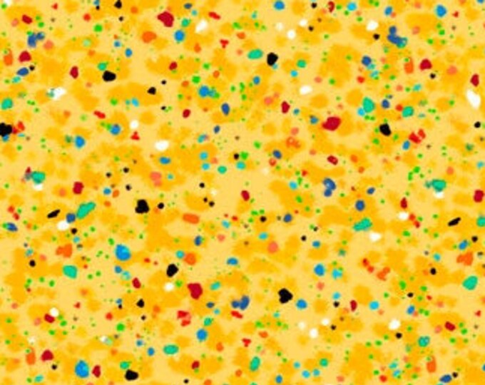 Speckles Sun Yellow Dots Multi Quilting Treasures 17 Inches LAST IN ...