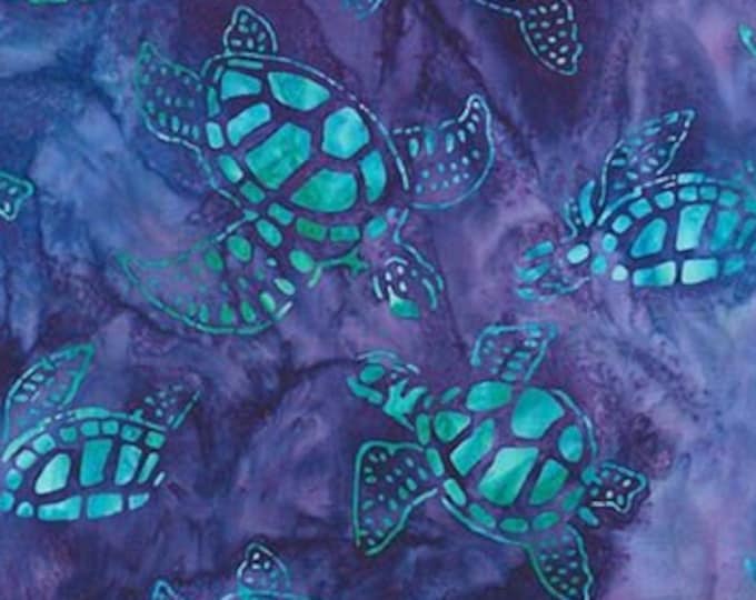Turtles Batik Totally Tropical Adventure Purple Robert Kaufman Fabric ...