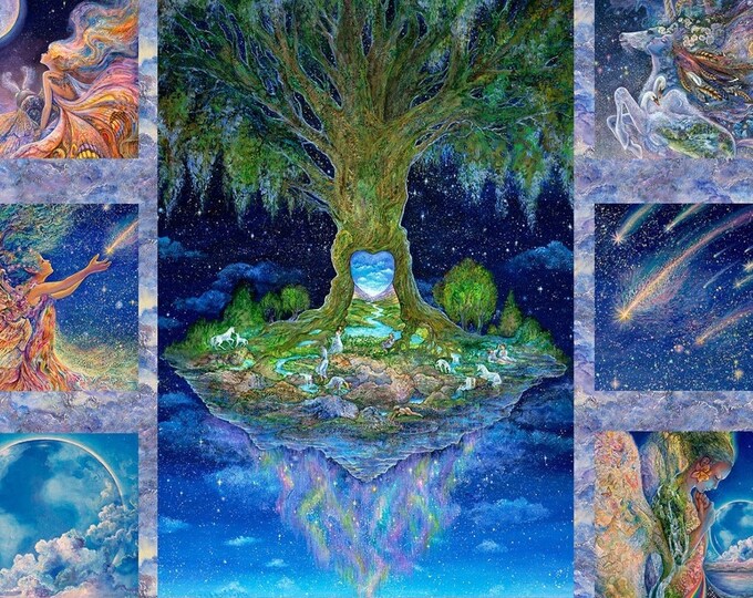 Celestial Journey Tree Digital 3 Wishes Fabric 34 Panel - Etsy