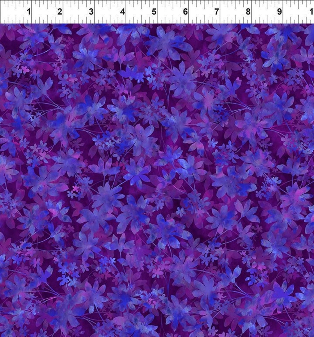 Falling Leaves Prism Purple Jason Yenter in the Beginning Fabric - Etsy