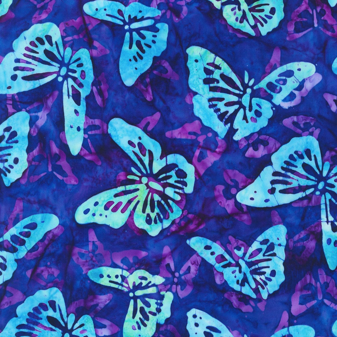 Batik Butterflies Iris Lunn Studios Robert Kaufman Fabric - Etsy