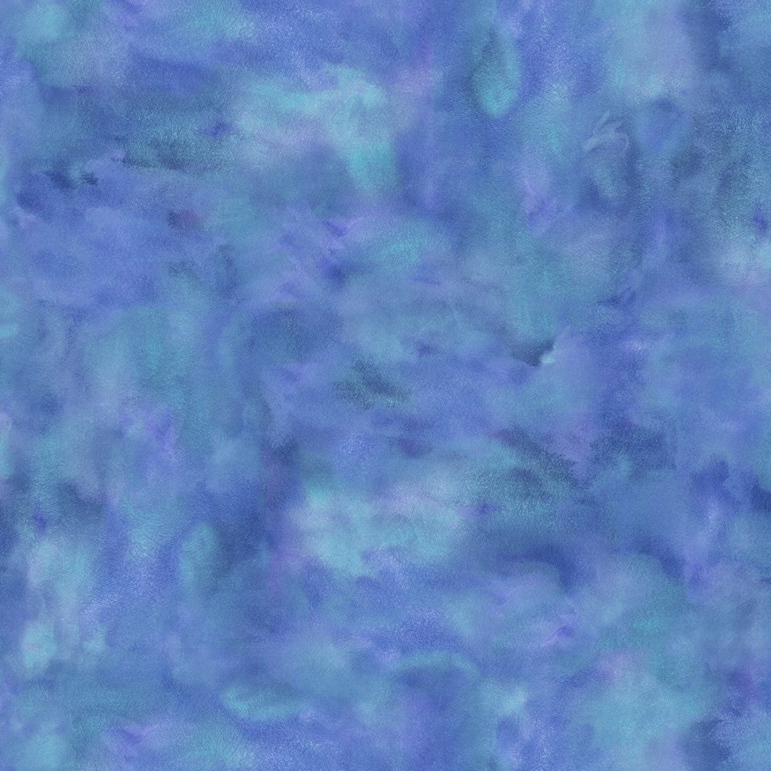 Watercolor Texture Blue Blender P and B Textiles Fabric - Etsy