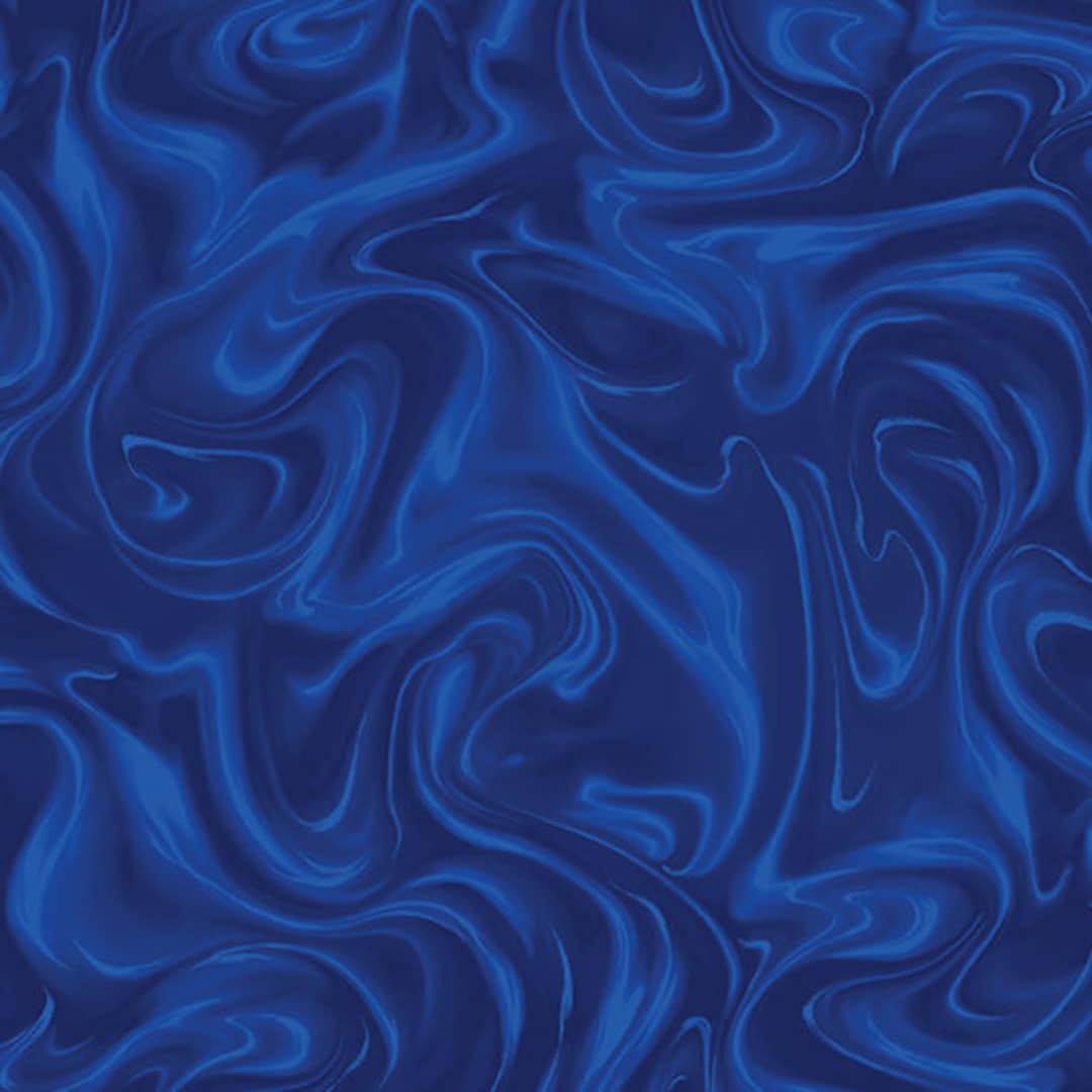 Marbleized Royal Blue Kanvas Studio Benartex Fabric - Etsy