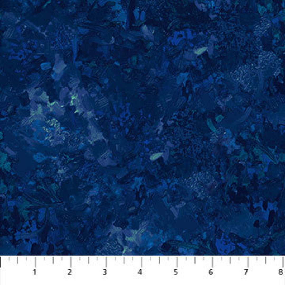 Chroma Midnight Blue Abstract Blender FLANNEL Northcott Fabric - Etsy