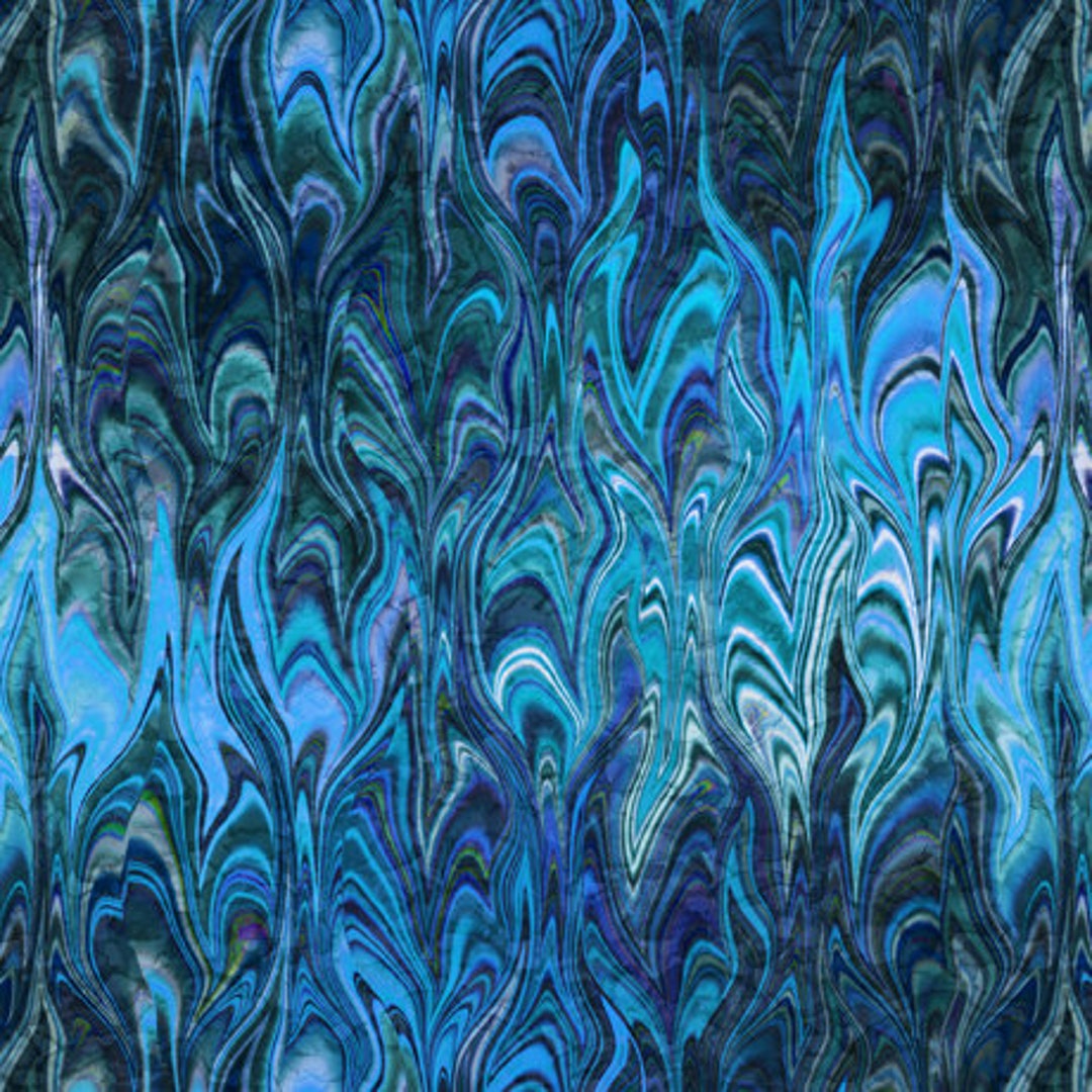 Elementals Marble Aqua Dan Morris Quilting Treasures Fabric 19 Inches ...
