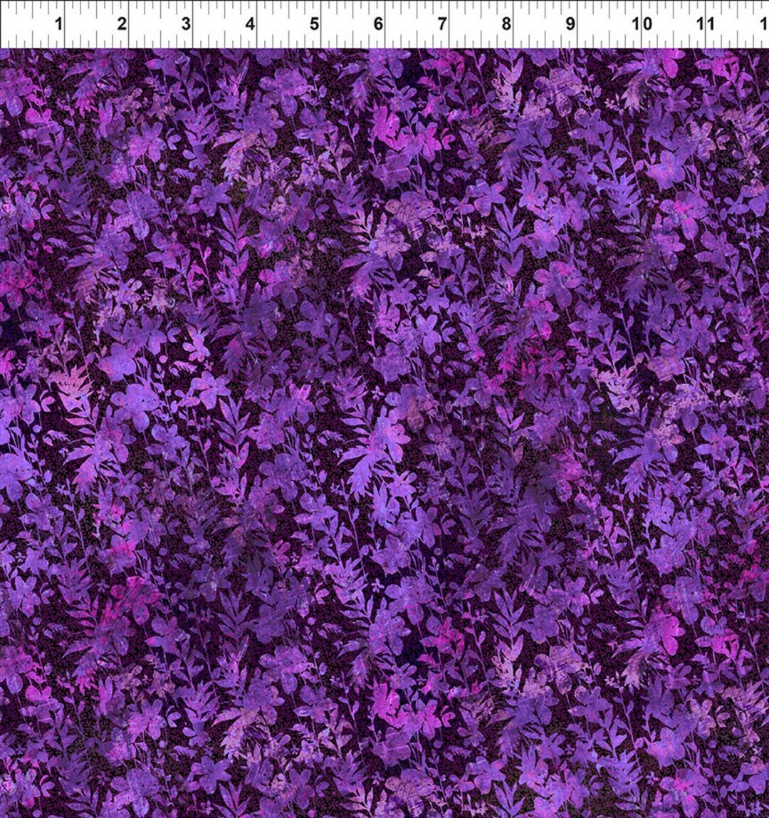 Halcyon Field Purple Digital Jason Yenter in the Beginning Fabric - Etsy
