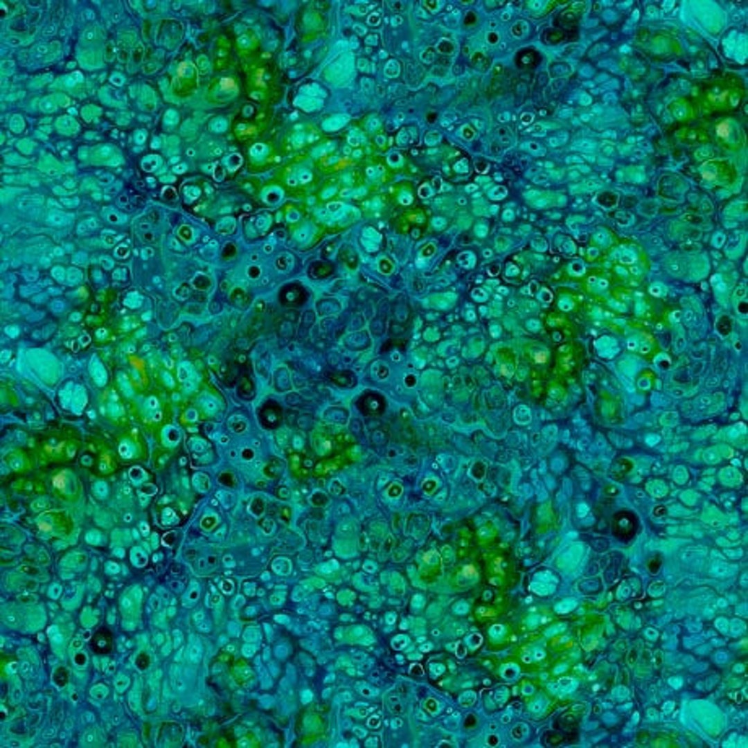 Surge Blue Green Spindrift Quilting Treasures Fabric - Etsy