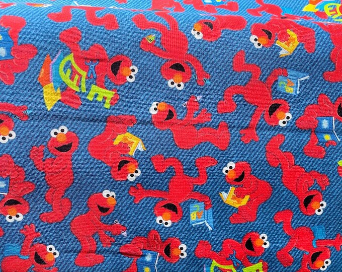 Sesame Street Elmo Blue Quilting Treasures Fabric - Etsy