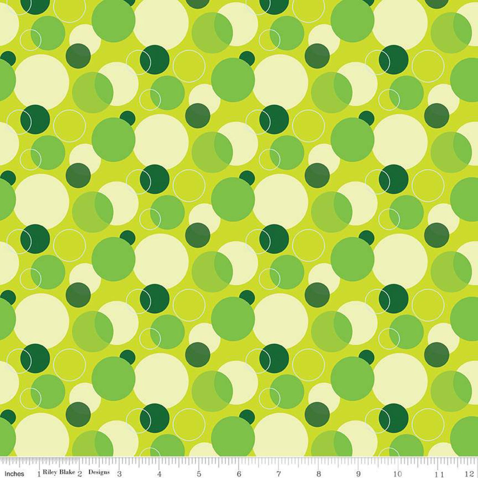 Copacetic Fizz Apple Green Dots Riley Blake Fabric - Etsy