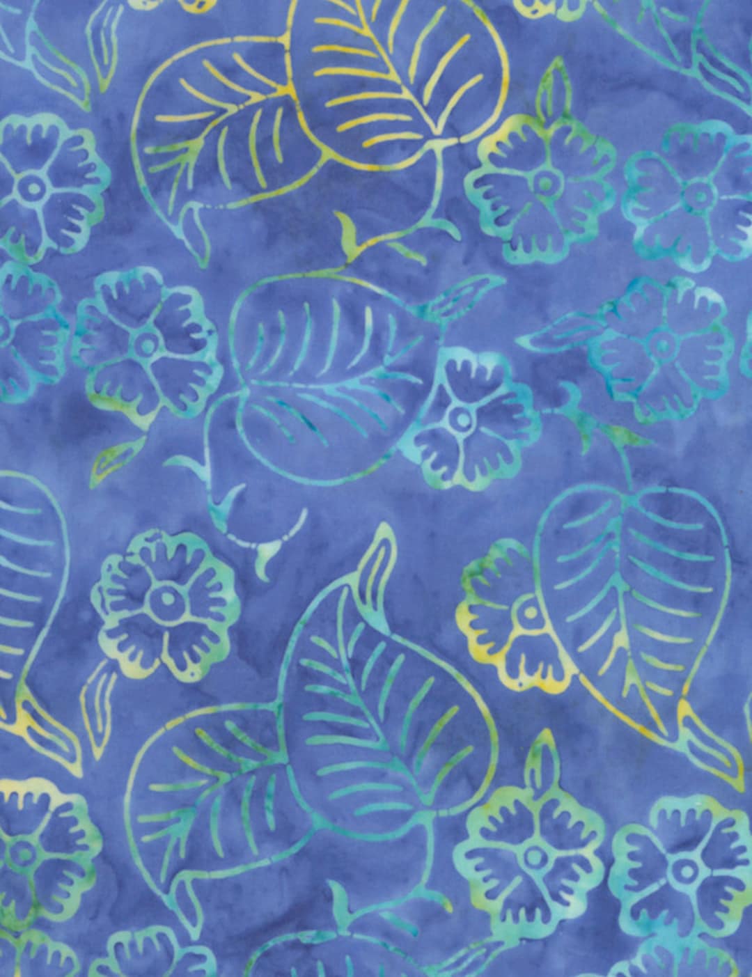 Batik Flowers Tiki Pool Blue Tonga Timeless Treasures Fabric - Etsy
