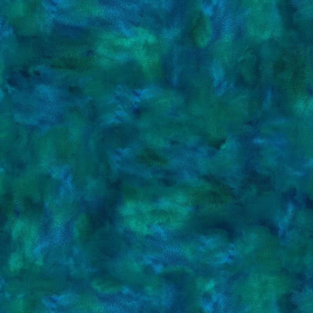 Watercolor Texture Blue Green Blender P and B Textiles Fabric 33 Inches ...