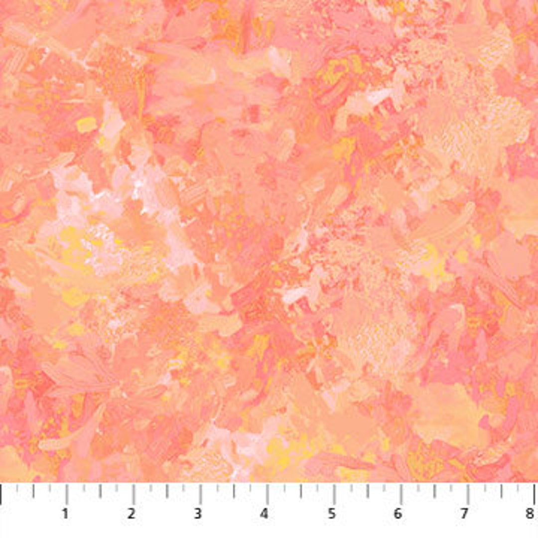 Chroma Peach Melba Abstract Blender Northcott Fabric - Etsy
