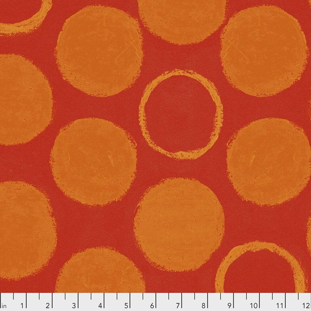 Fluffy Dots Red Orange Keiko Goke Free Spirit Fabric - Etsy