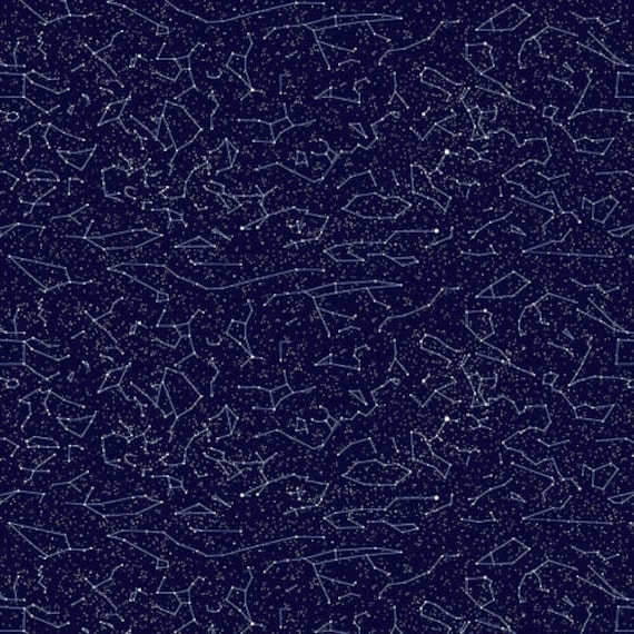 Constellations Blue Planetary Missions Studio E Fabric - Etsy