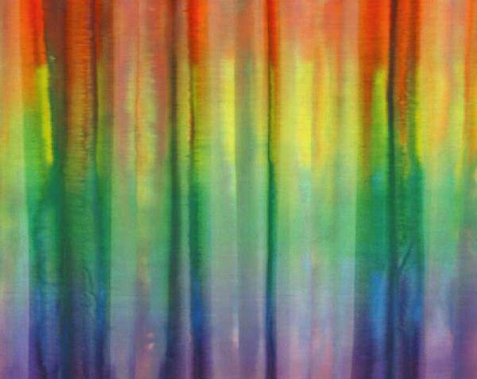Batik Rainfall Rainbow Stripe Anthology Fabric - Etsy