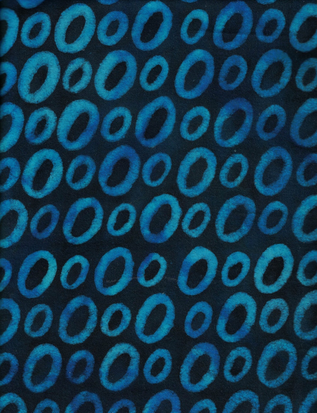 Batik FLANNEL Blue Rings Batiks by Mirah Fabric - Etsy