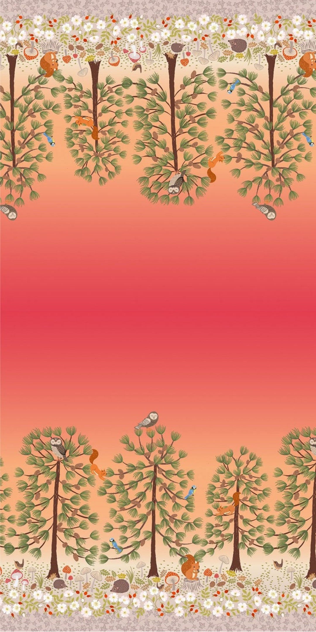 Evergreen Sunset Double Edge Digital Lewis and Irene Fabric - Etsy