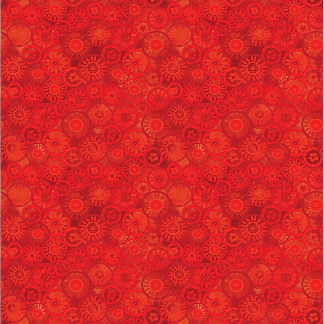 Spiral Shadows Red Season of the Sun Digital David Galchutt Benartex ...