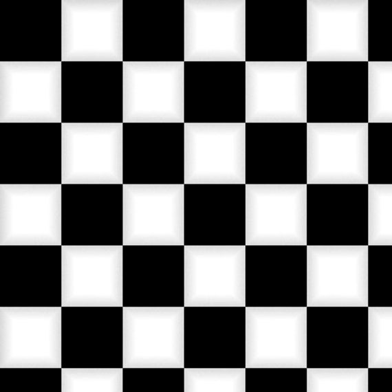 Checkerboard Black White This and That Quilting Treasures | Etsy