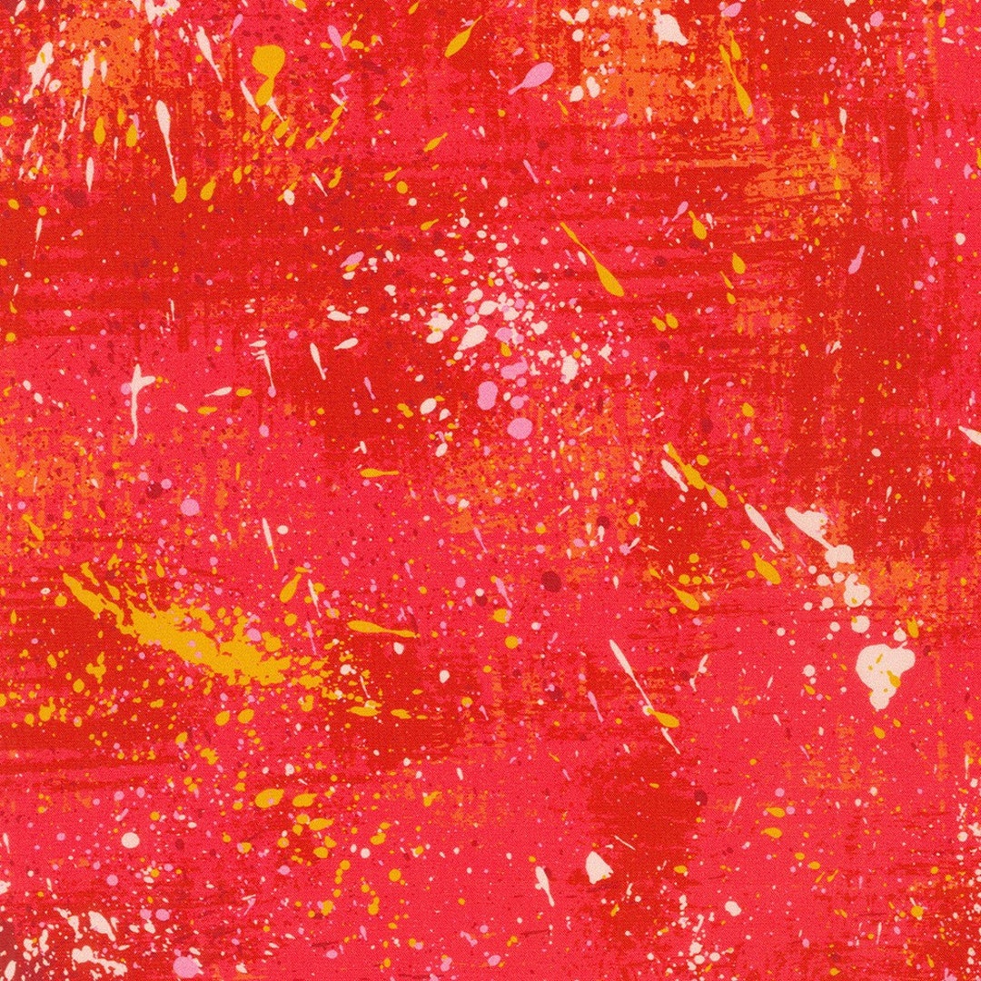 Color Wheel Poppy Spatter Wishwell Robert Kaufman Fabric - Etsy