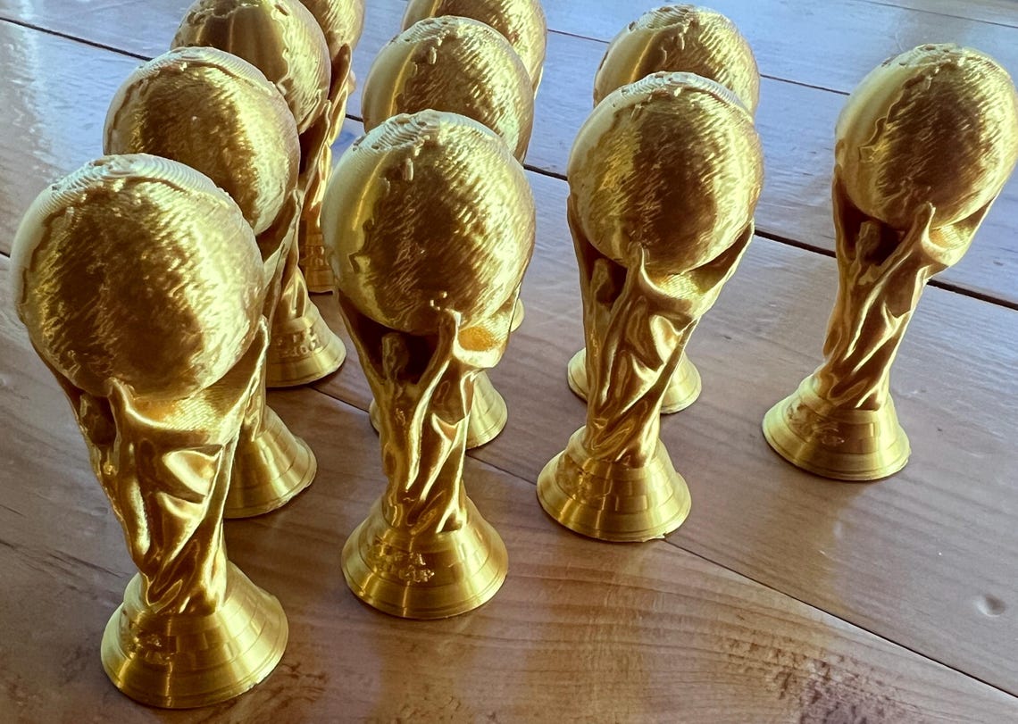 9.5" Soccer Cup Replica Trophy: 3D Printed Award, Made in Texas ...