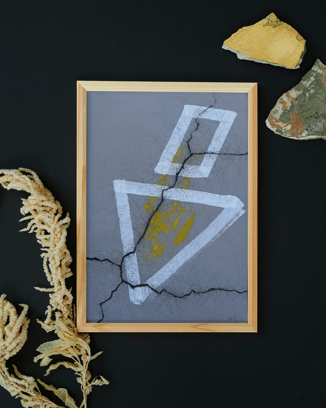 Abstract Lines Pen and Ink Drawing by Rozlyn Hagins | Giclée Print - Etsy