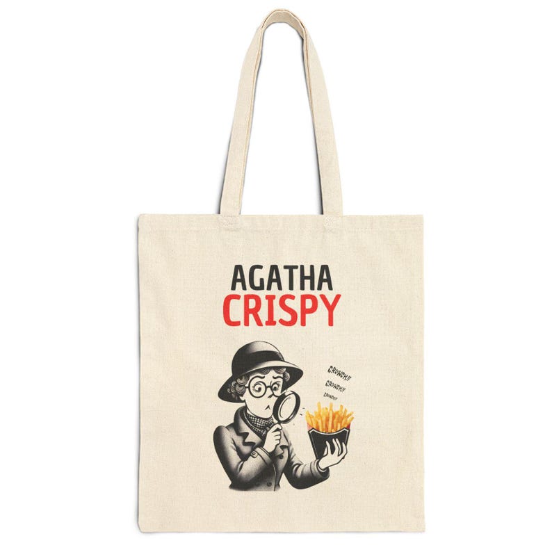 Agatha Christie / Crispy Tote Bag – Funny Literary Pun Tote – Gift for ...