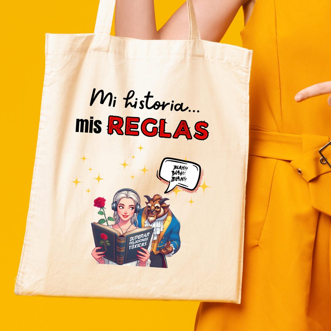 Beauty and the Beast Tote Bag | Toxic Relationships | Feminist Tote Bag ...