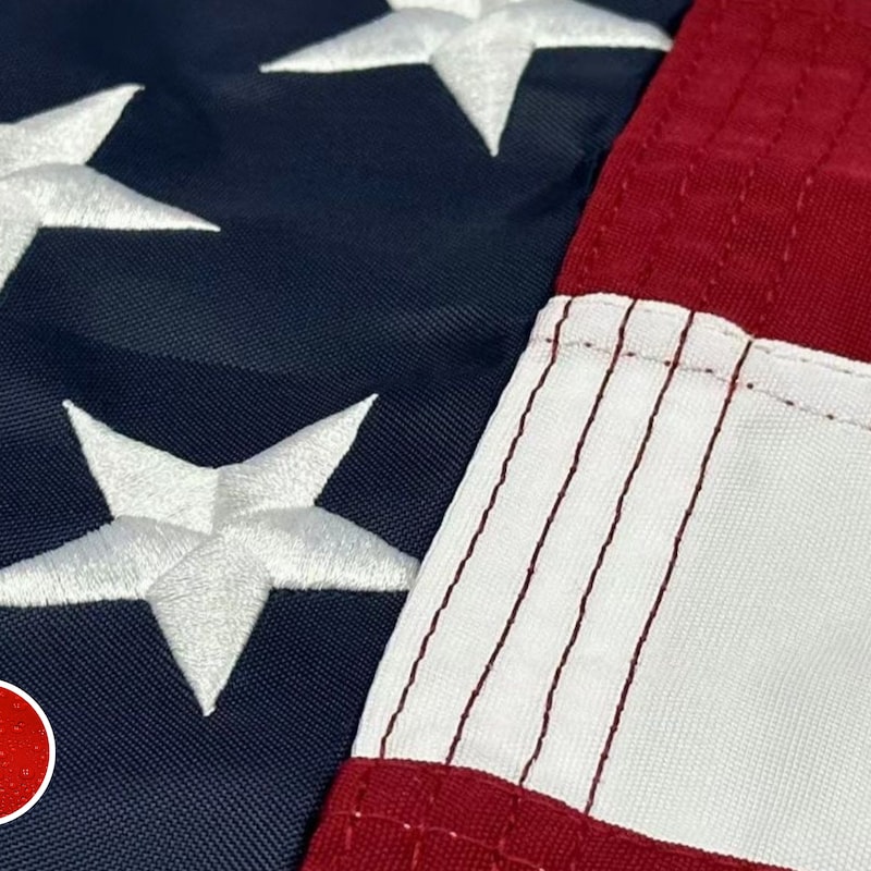 Flag With 3 Blue Stars - Etsy