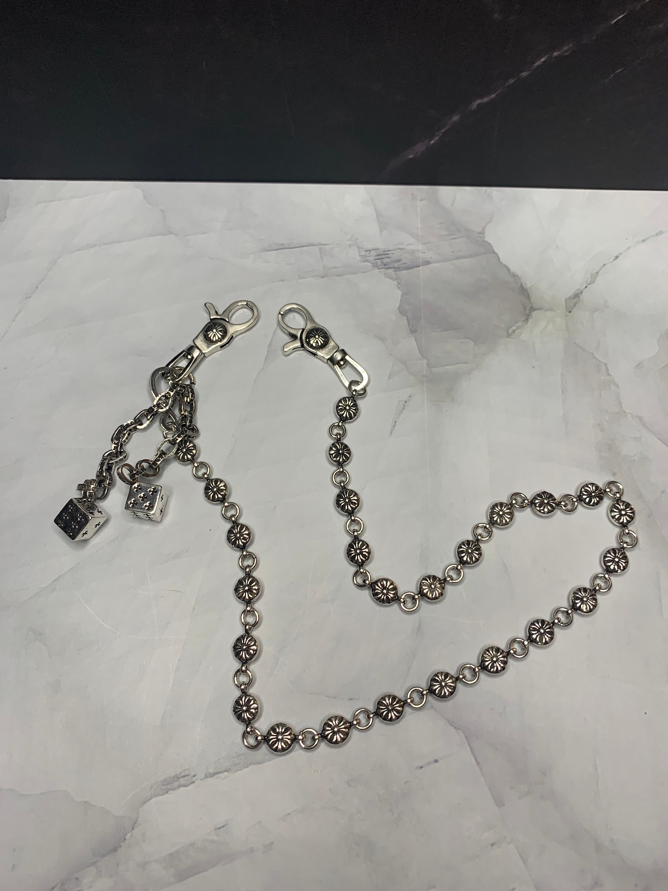 Gothic Y2k Chain Grunge Chrome Hearts Style Wallet Pants Chain Dice ...