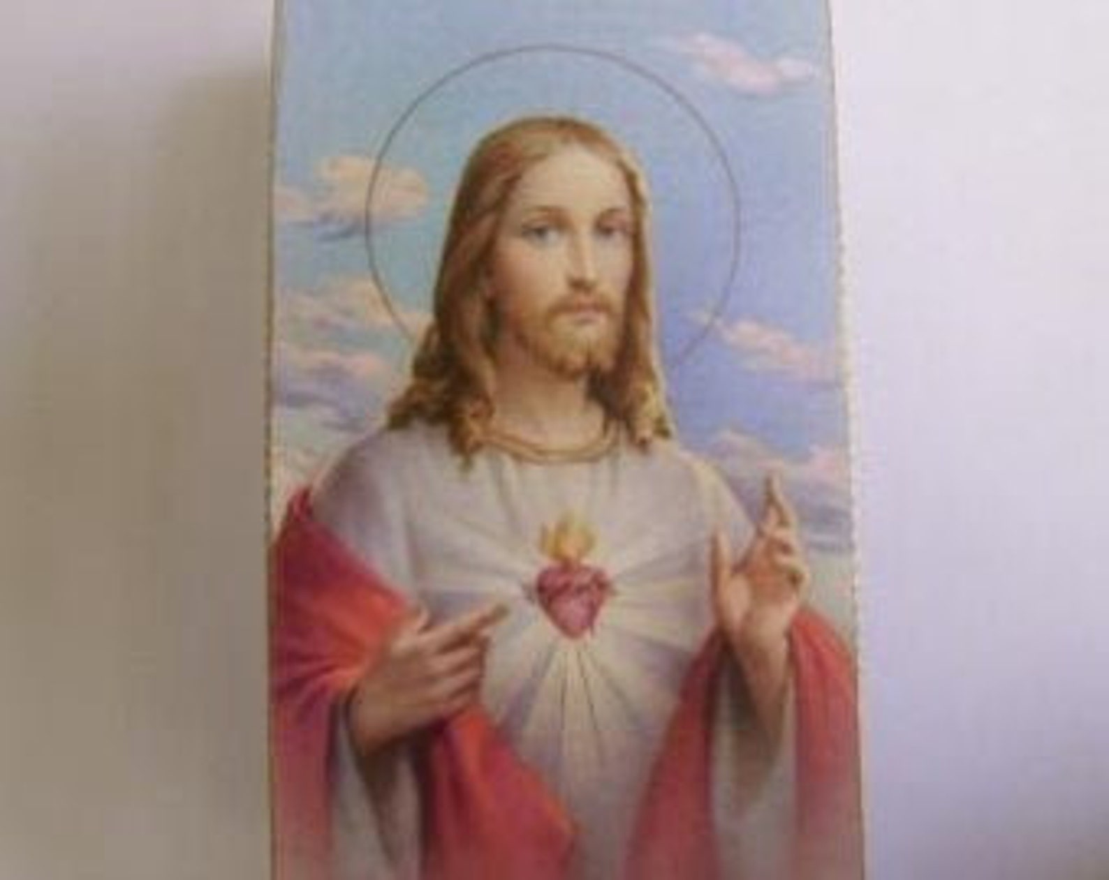 Sacred Heart of Jesus Holy Card - Etsy