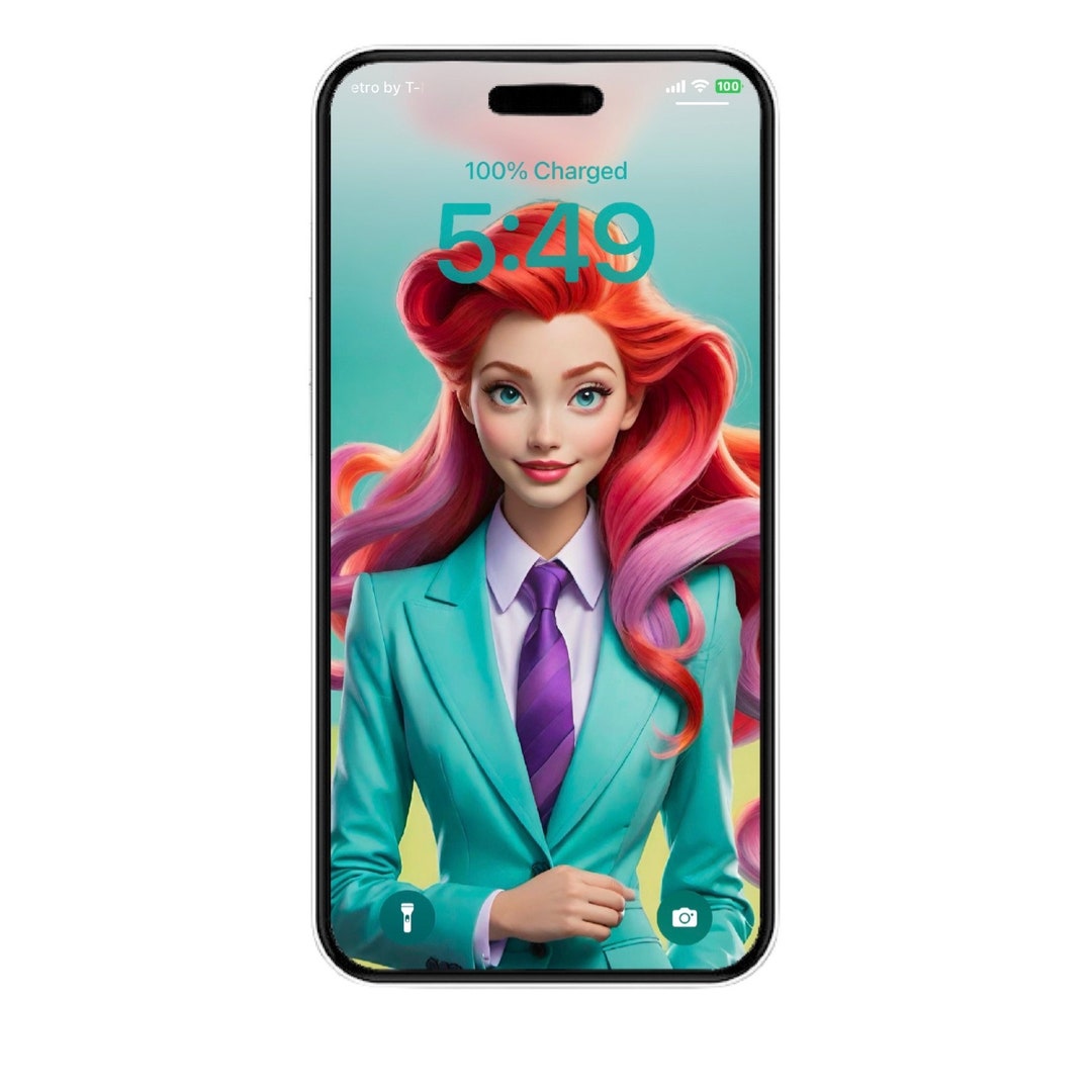 Princess Cute Mermaid Wallpaper Background for Phone iPhone Android is ...