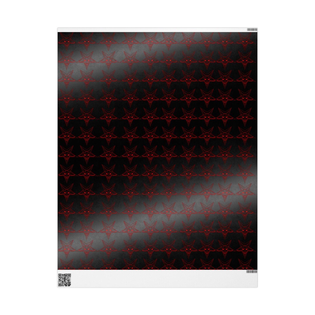 Satanic Baphomet Gift Wrapping Paper Gothic Christmas, Birthday ...