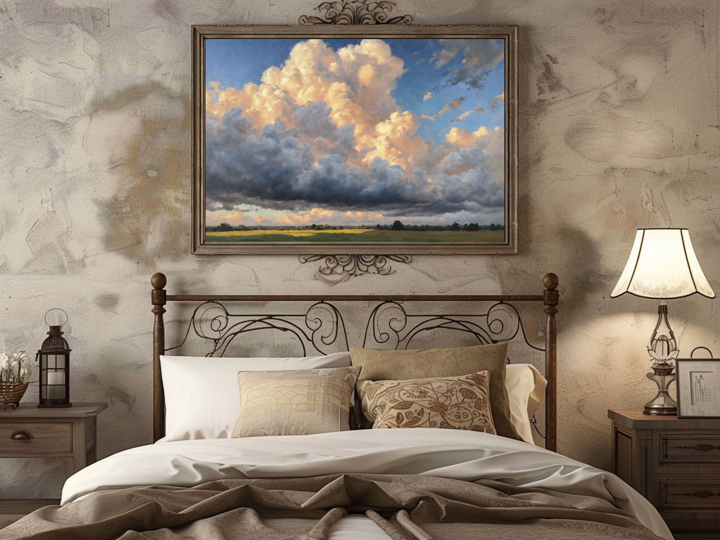 Large Fluffy Stormy Cumulus Clouds in a Clear Blue Sky - Abstract ...