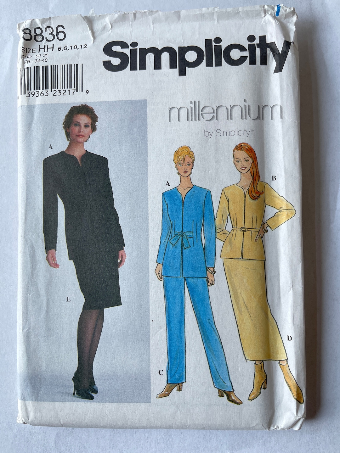 New Uncut Size 6-12 Misses Jacket, Pants and Skirt, Simplicity 8836 ...