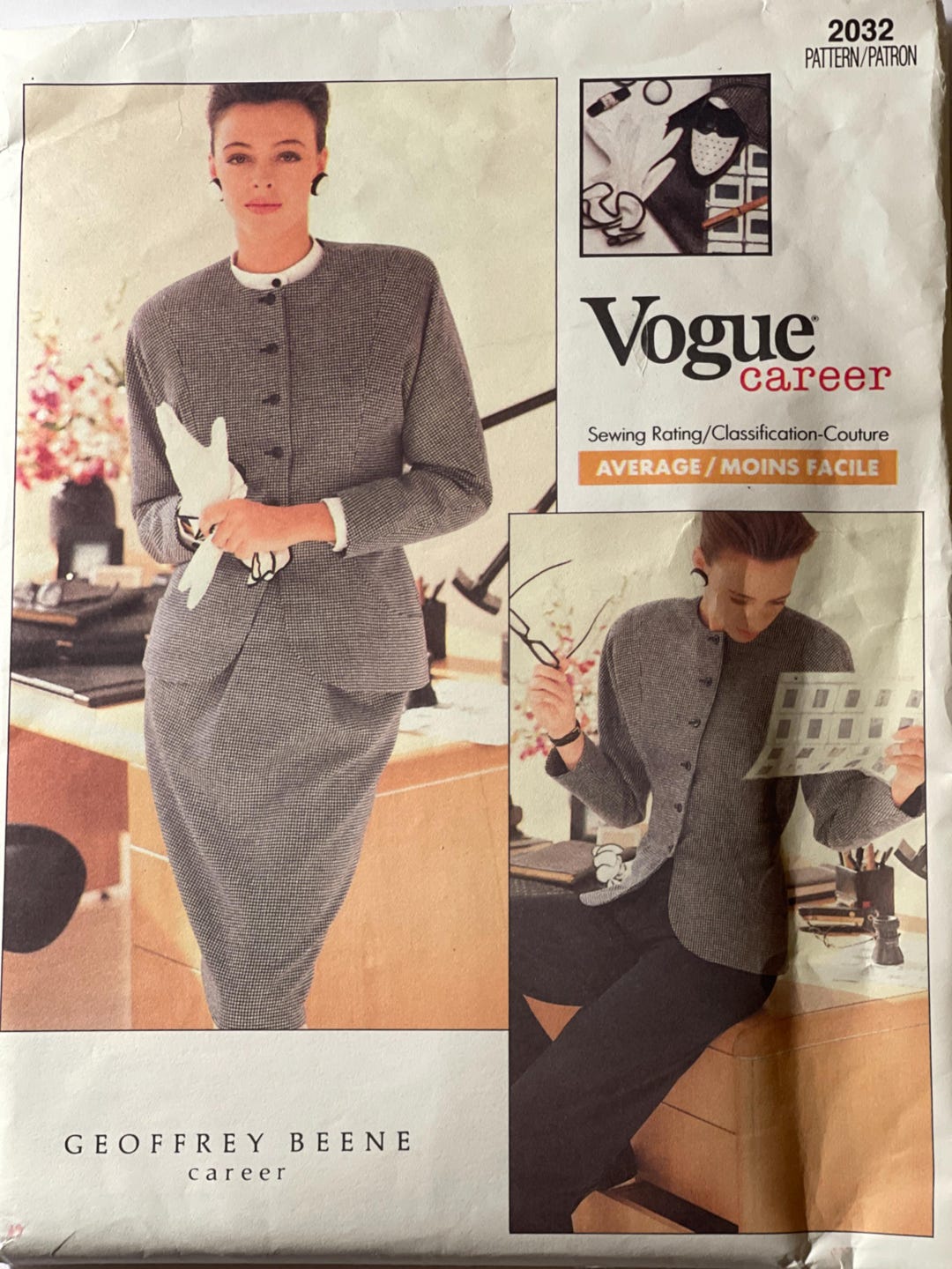 New Uncut Size 6-10 Misses Jacket, Skirt & Pants Sewing Pattern, Vogue ...
