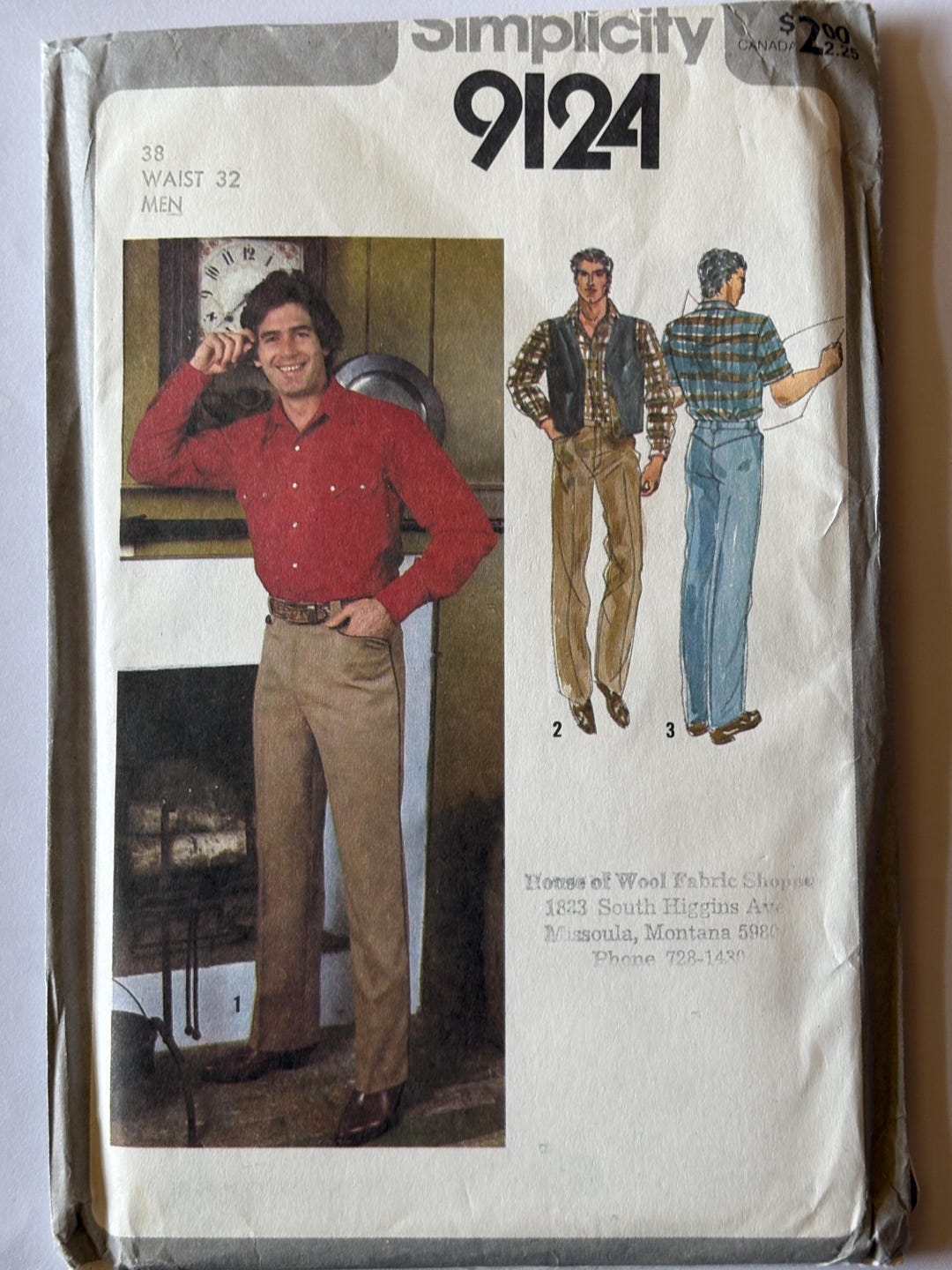 New Uncut FF Size Waist 32 Men's Pants & Reversible Vest Sewing Pattern ...