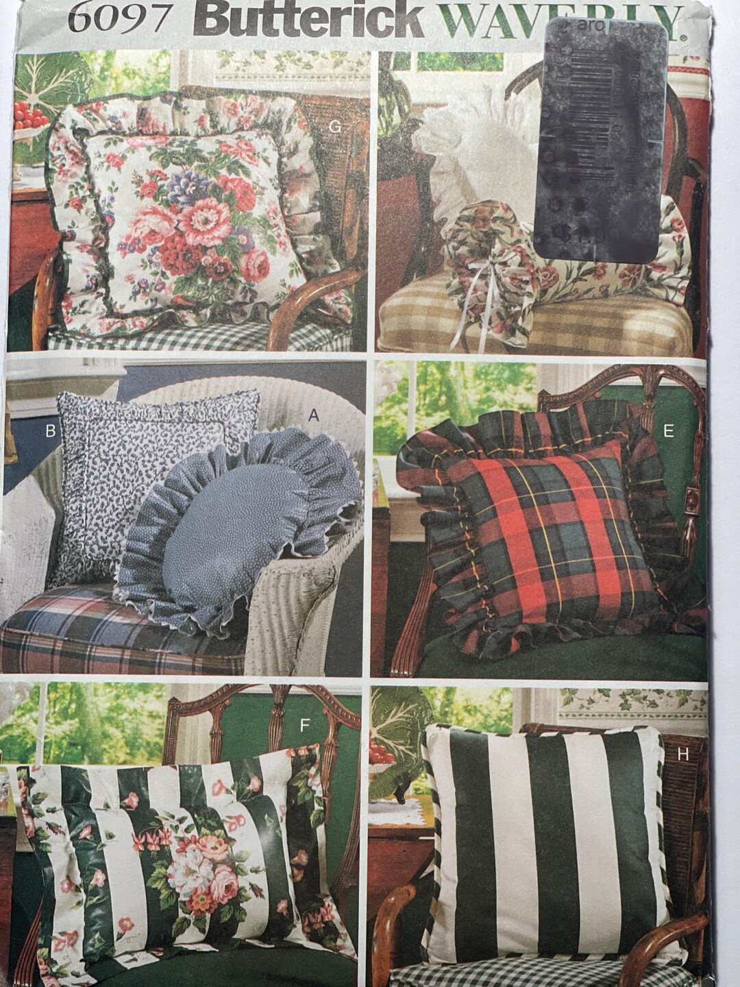 New Uncut 8 Pillows Sewing Pattern, Butterick 6097 - Etsy