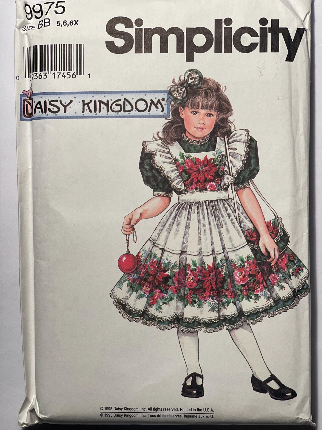 New Uncut Size 5-6x Girls Dress, Pinafore, Purse and Hairbow Sewing ...