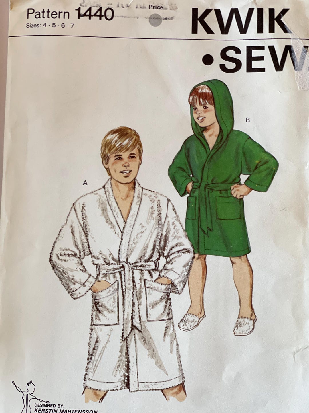 New Uncut Size 4-7 Boys Robe, Kwik Sew 1440 Sewing Pattern - Etsy