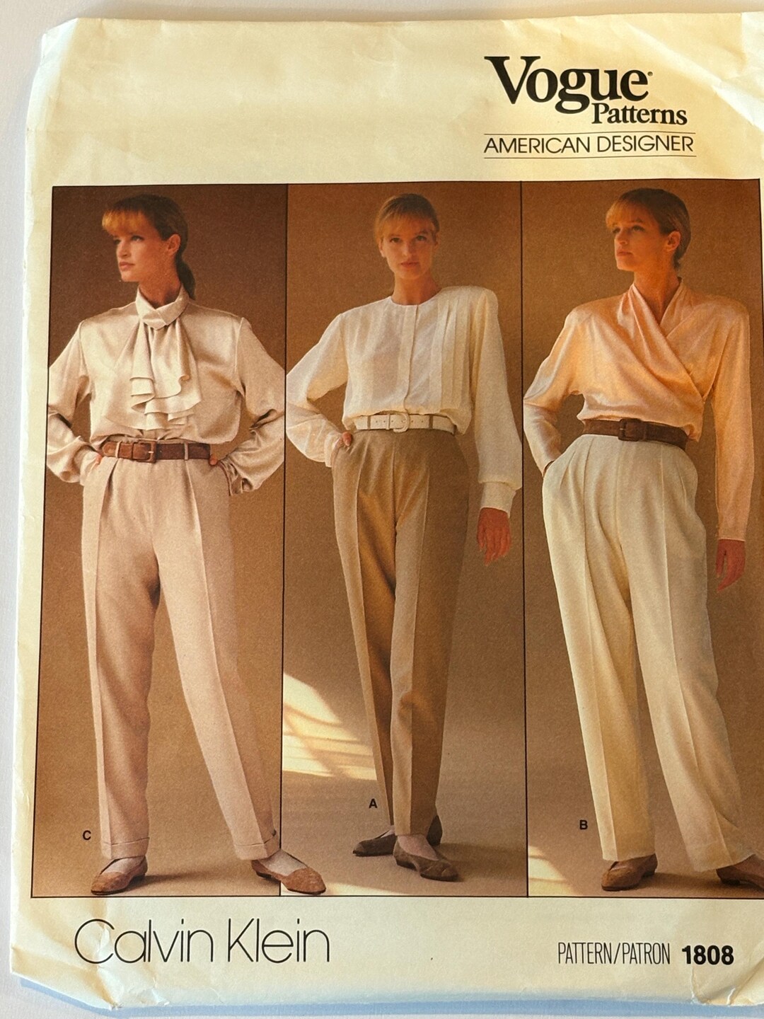 New Uncut Misses Size 12 Pants Sewing Pattern, Vogue 1808 - Etsy