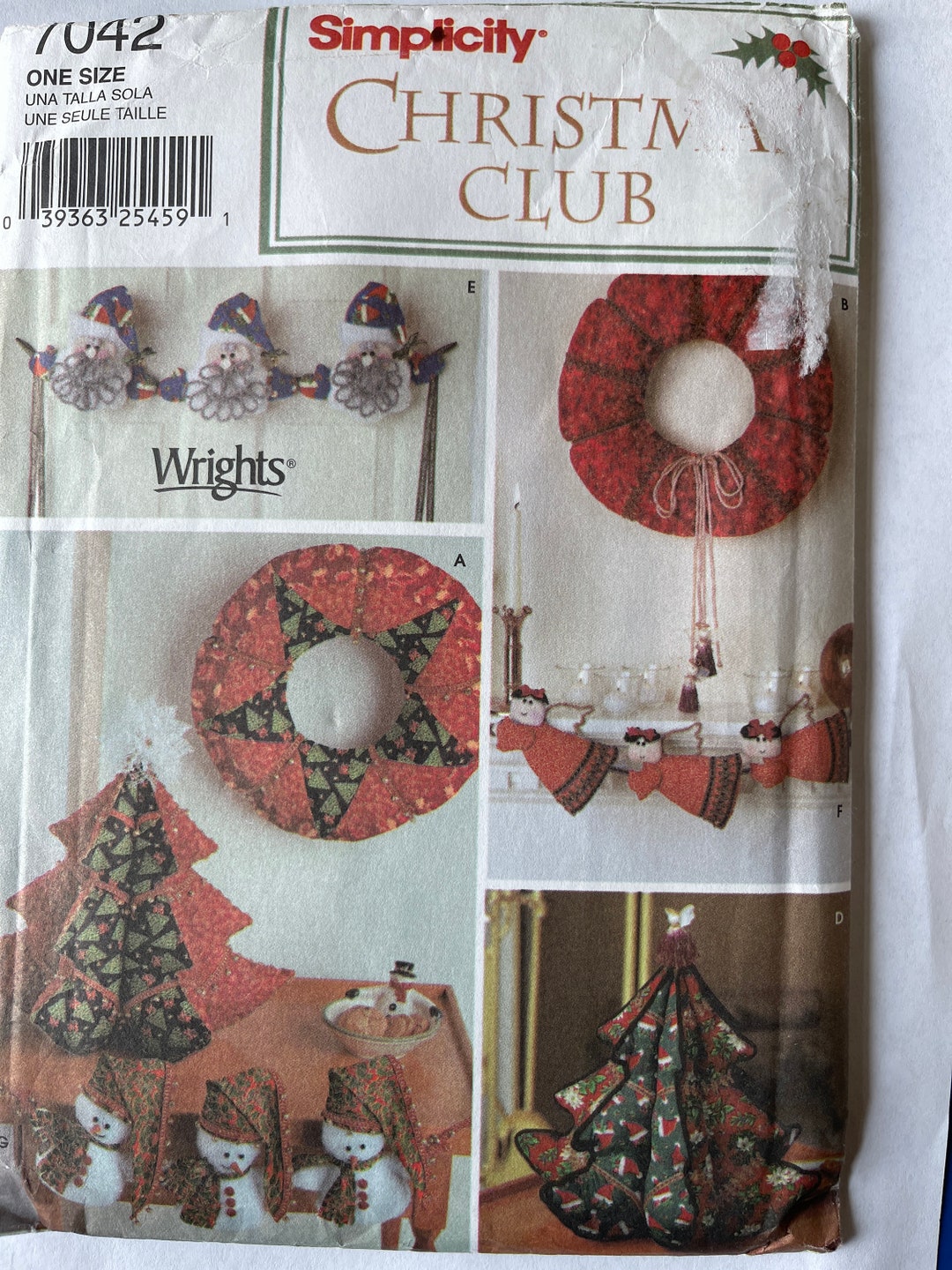 New Uncut Christmas Holiday Decorations, Wreath, Tree, Santa Garland ...