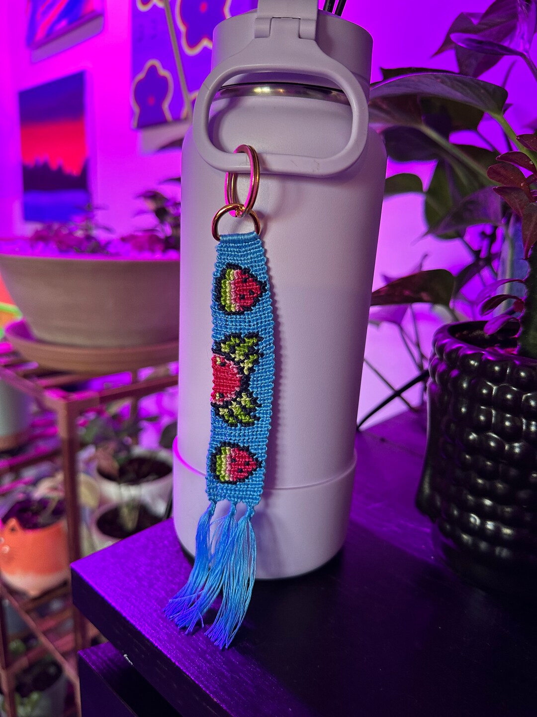 Watermelon Axolotl PERSONALIZED Bag Charm , Water Bottle Decoration ...