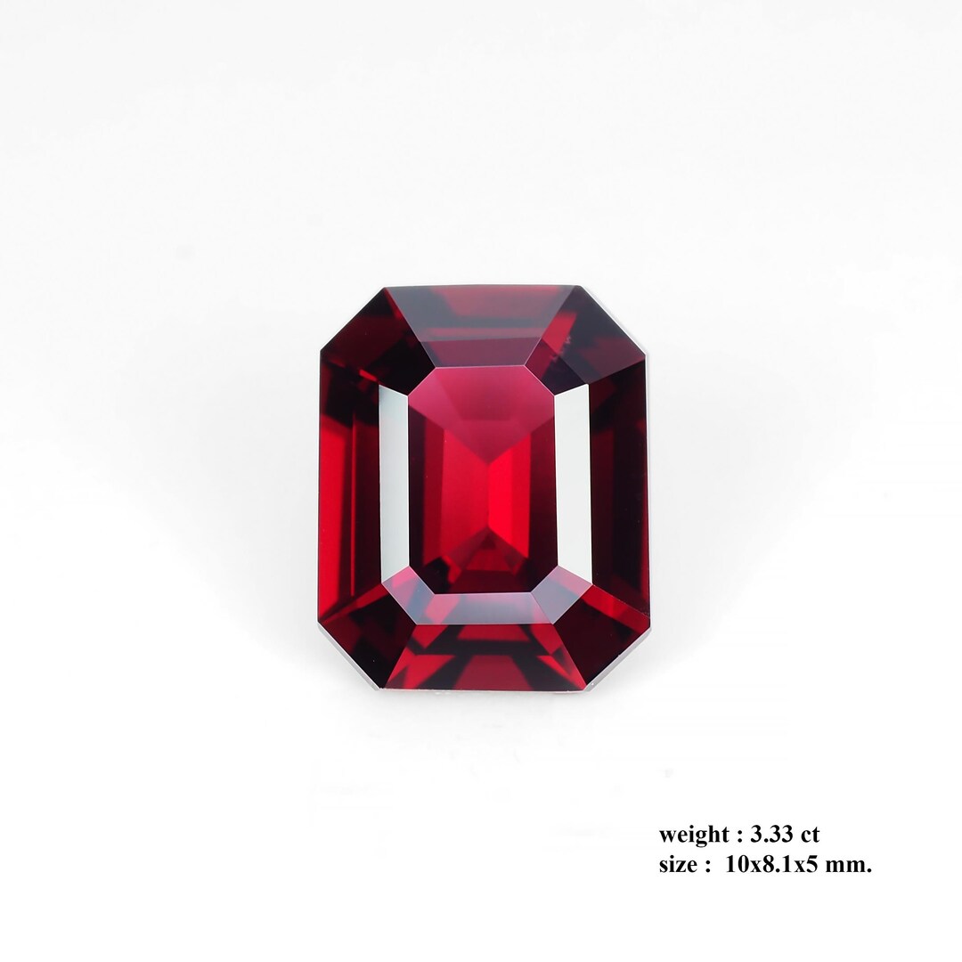 3.33 Ct Burmese Spinel – Octagon Cut Deep Red Gem - Etsy