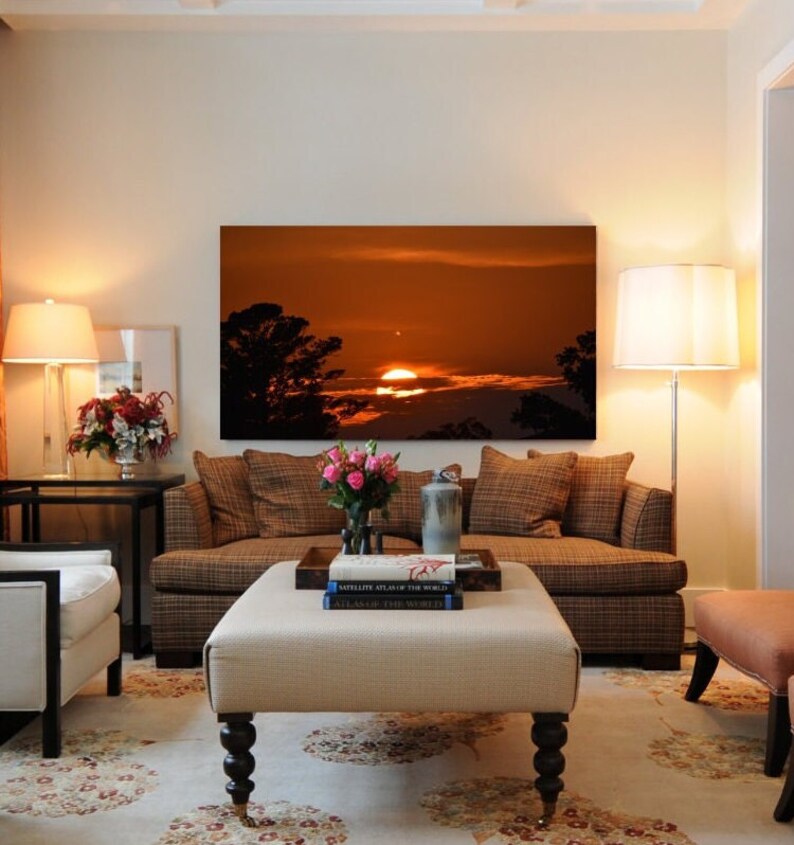 Orange Sunset Wall Decor - Etsy