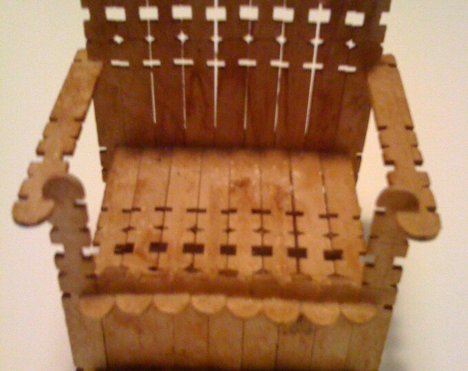 Tramp Art Popsicle Stick Chair - Etsy