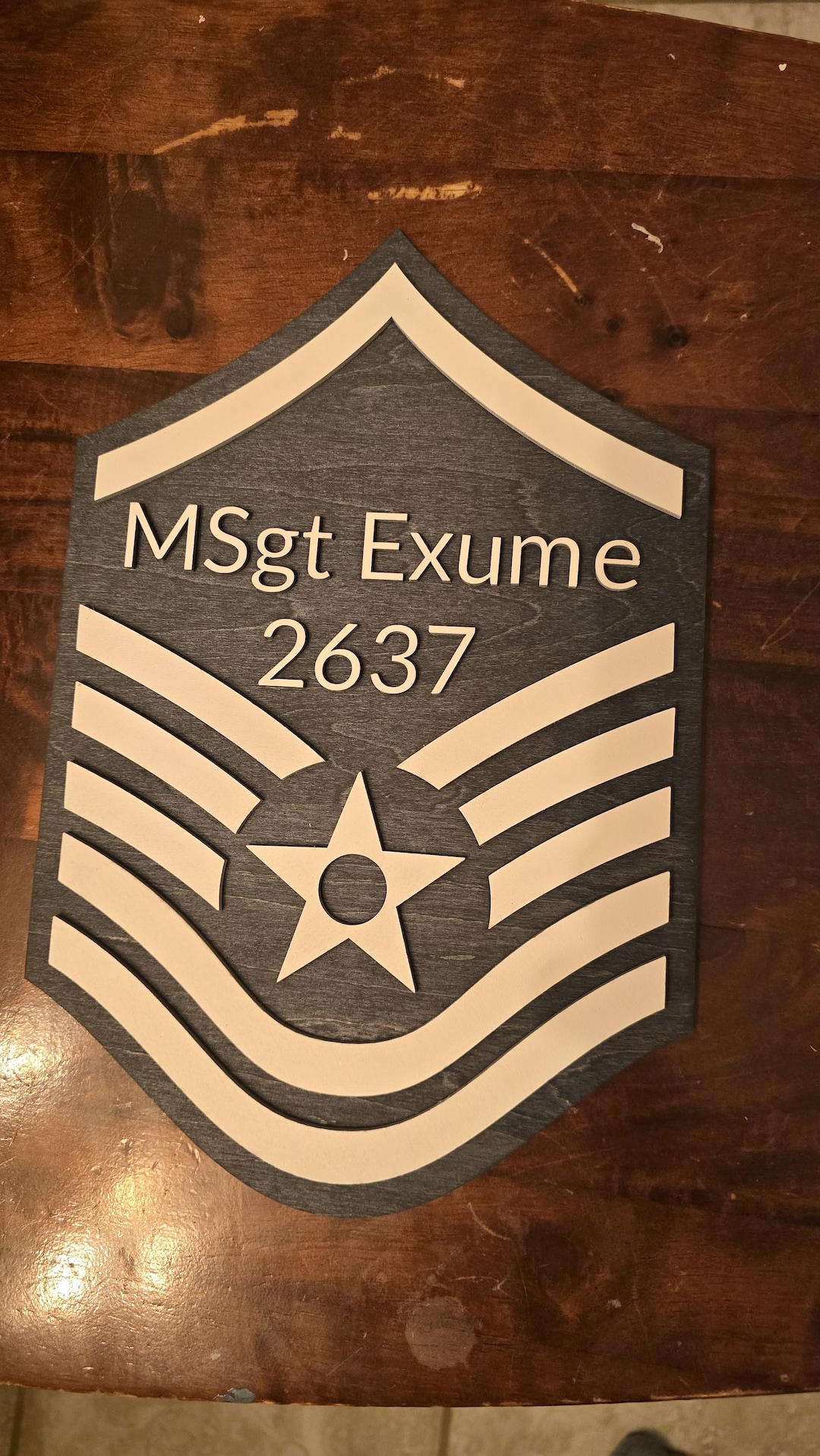 USAF Air Force E-7/msgt Stripe Plaque Award Laser Svg Xtool Xcs(file ...