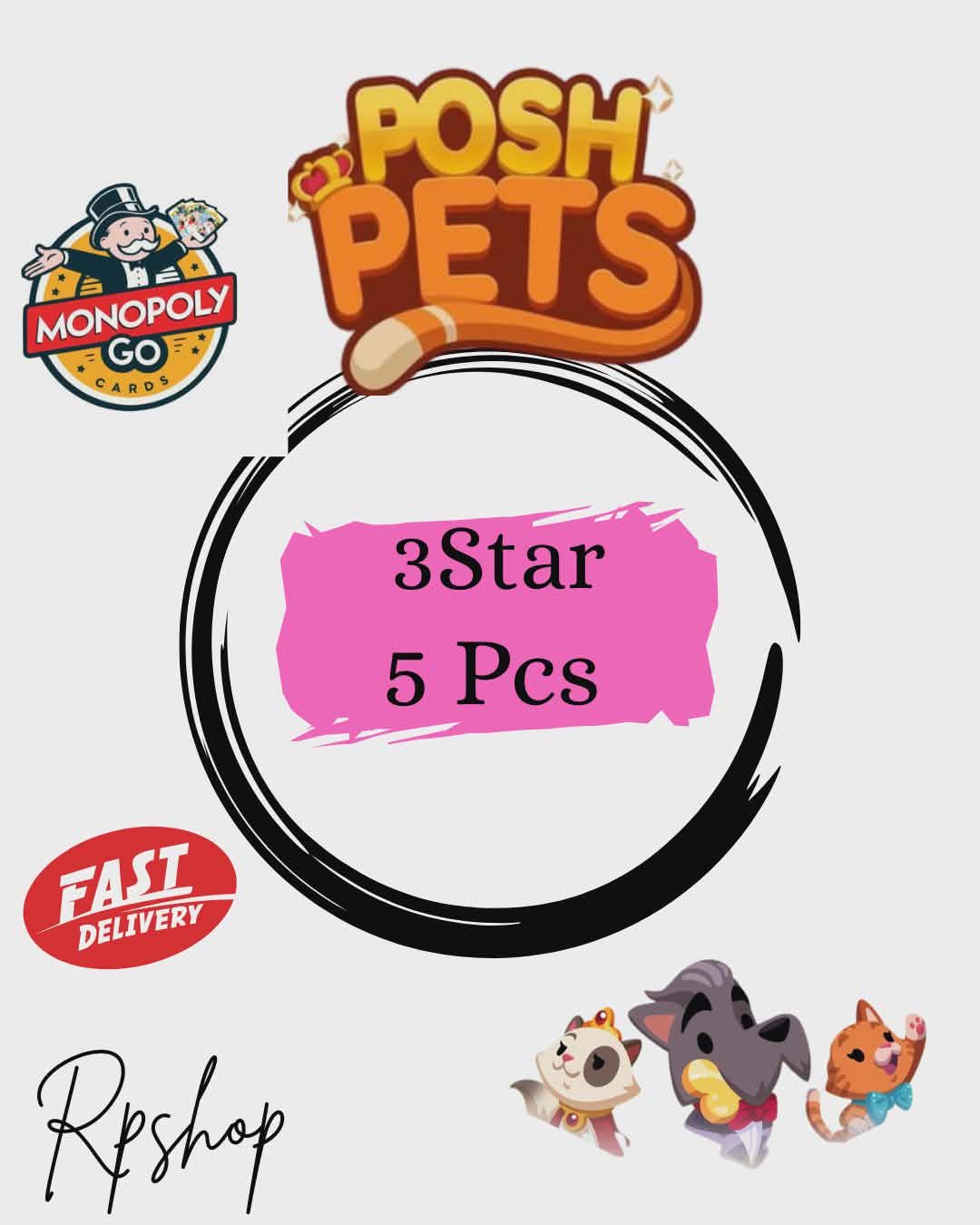3 Star Sticker Mono Go ( 5psc per Order ) - Etsy